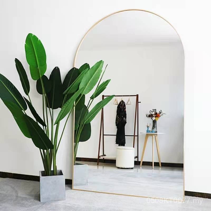 Live Broadcast Dry Three-Dimensional Arched Household Floor Mirror Full ...