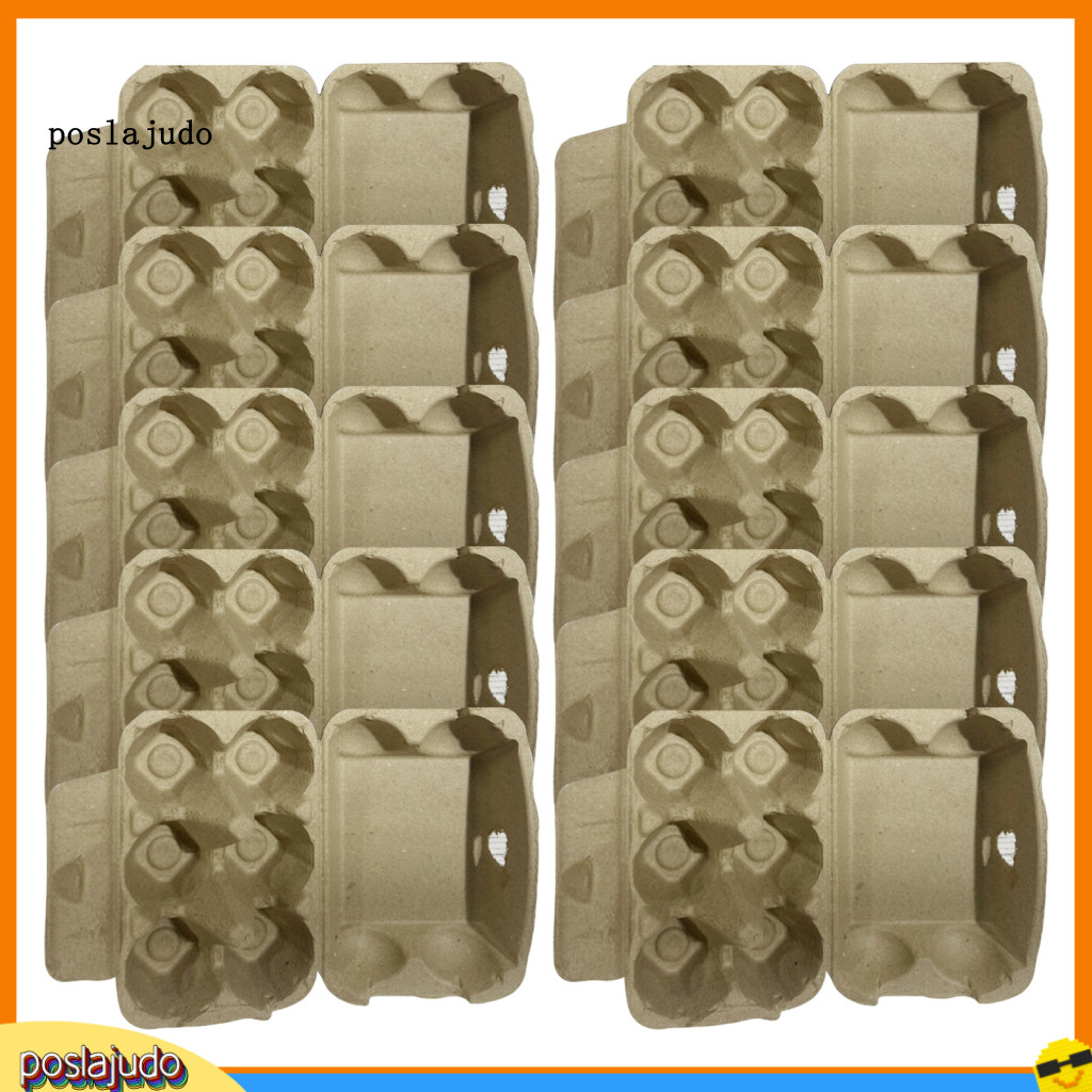 [poslajudo] Paper Egg Cartons Egg Packaging Solution 10 Pack Reusable ...