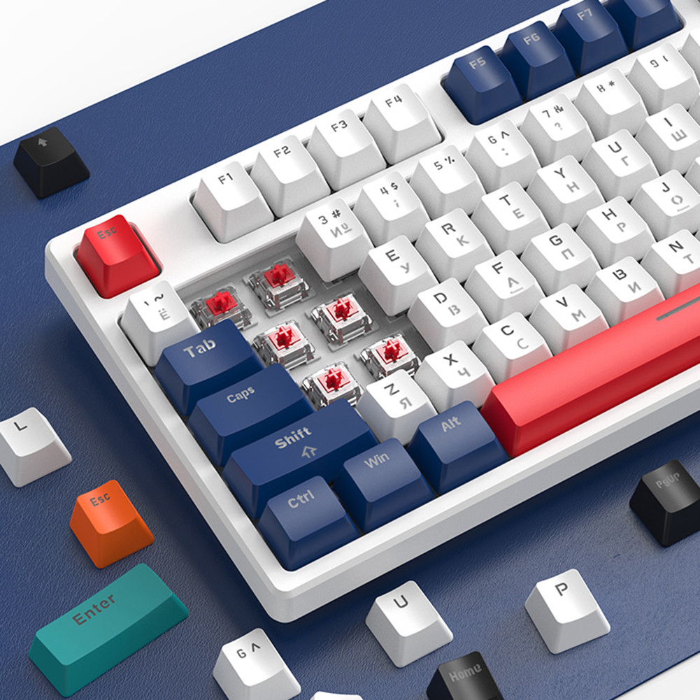 K87 Gamer Keypad 87Keys Wired Keypad Russian for PC (Yacht Blue Yellow ...