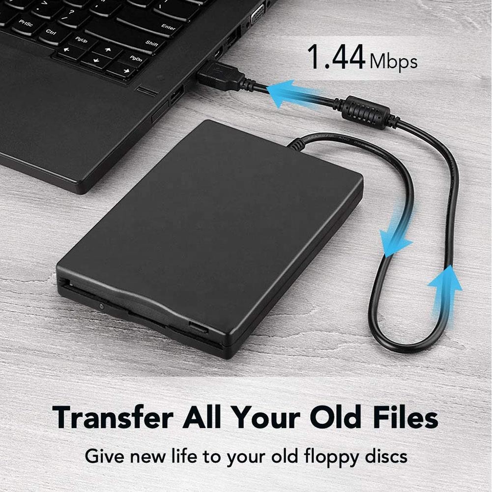 USB Floppy Disk Reader Drive 3.5 External Portable 1.44 MB FDD Diskette ...