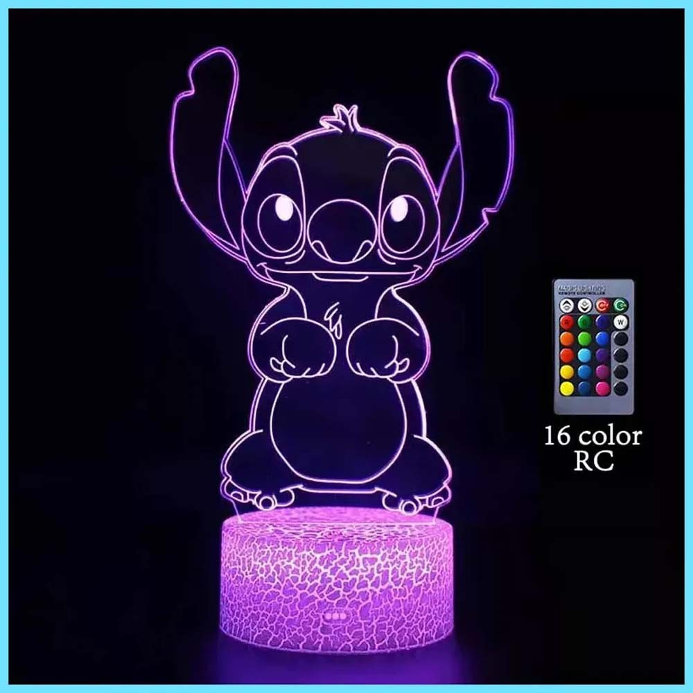 Stitch LED Night Light, Lilo Stitch 16 Colors 3D Table Lamp, Child ...