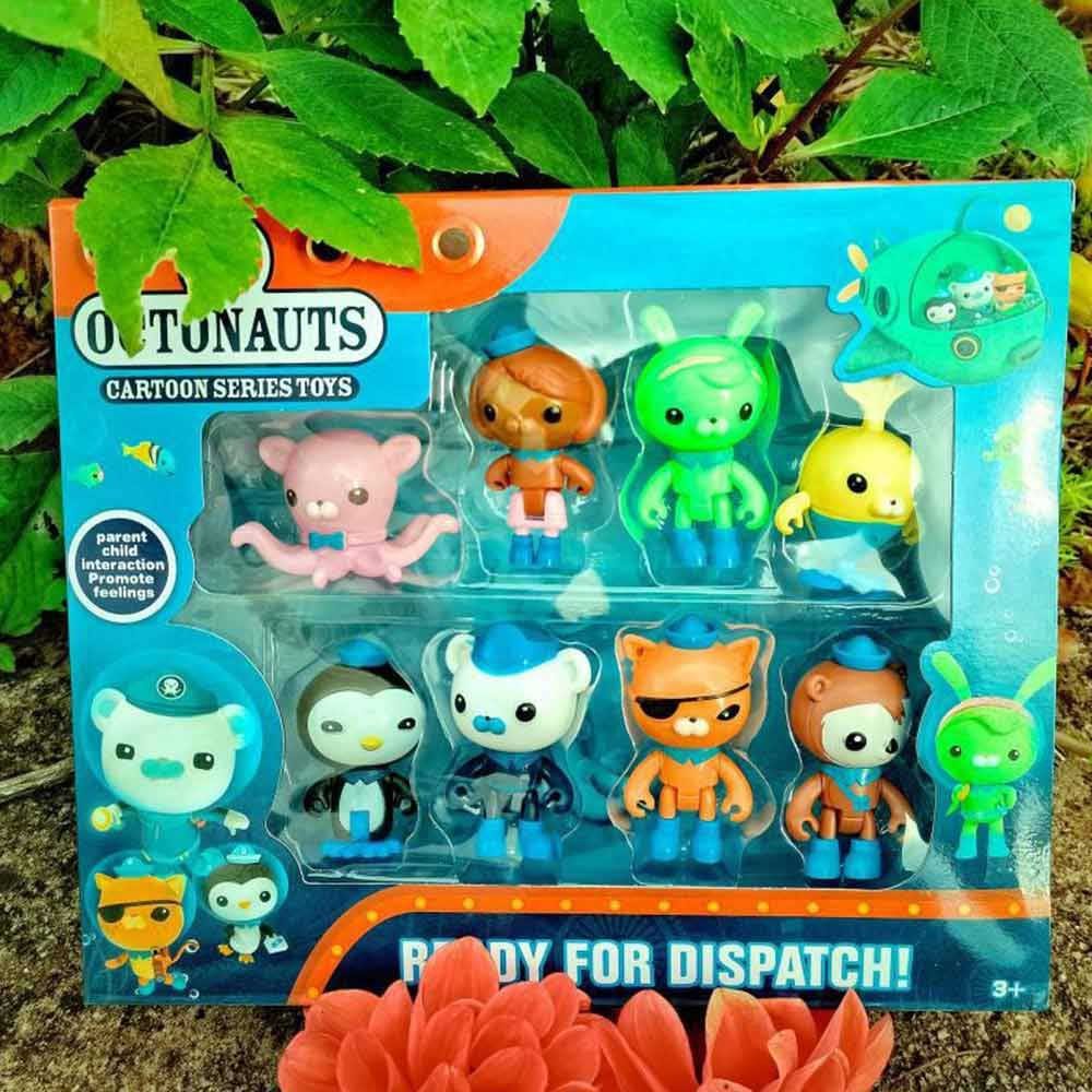 8Pcs Octonauts Action Figures Captain Barnacles Peso Shellington Dashi ...