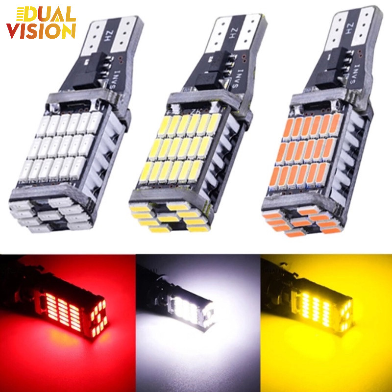T10 W5W T15 W16W LED Bulbs LED turn signal light bulb 45 chip, T10/T15 ...