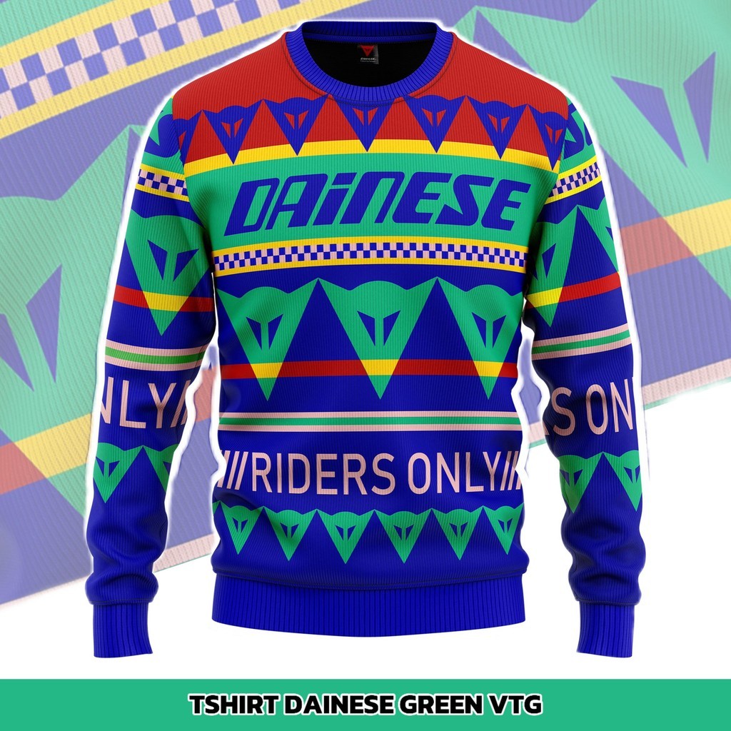 TSHIRT DAINESE RIDERS ONLY VTG GREEN - kain berlubang - 200gsm | Shopee ...