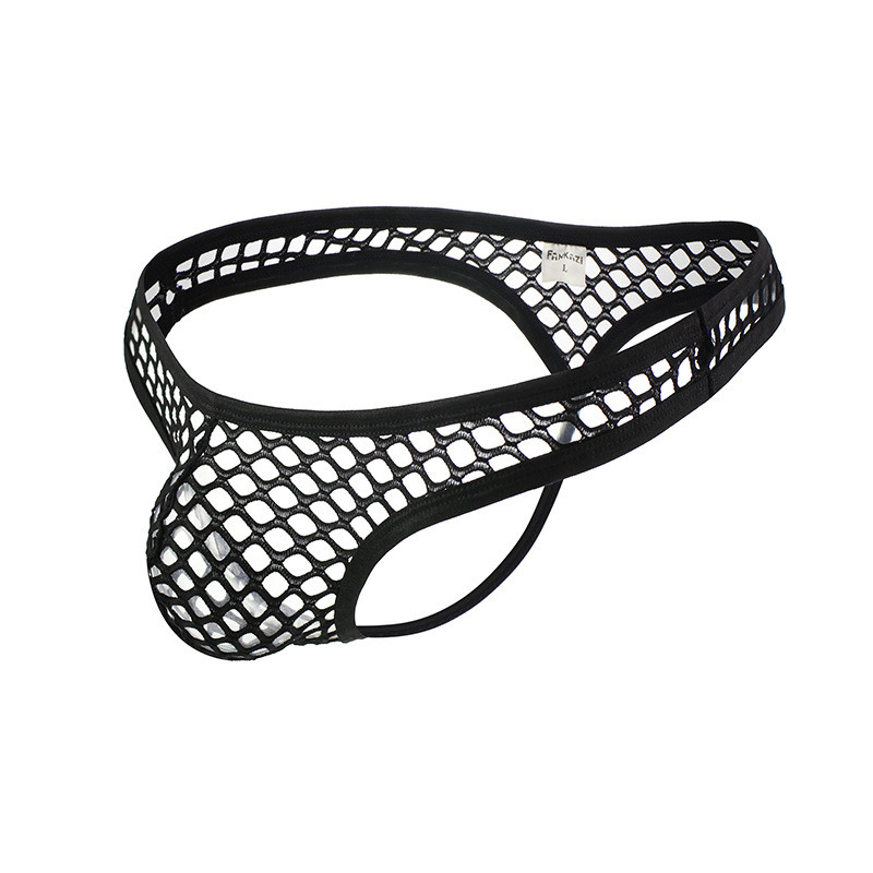 Mesh Men's Underwear Sexy Translucent Mesh Thong Hollow Men | Shopee ...