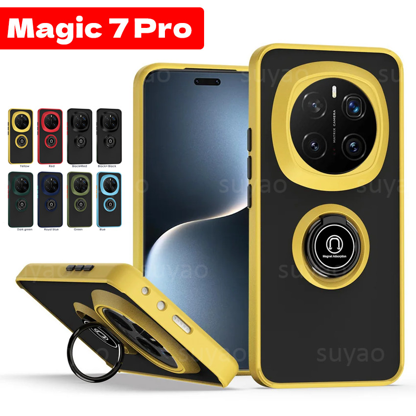 For Honor Magic 7 Pro 7Pro 2024 Phone Case Bumper Stand Ring Holder Magic7 Magic7Pro 6 Magic6 5 ...