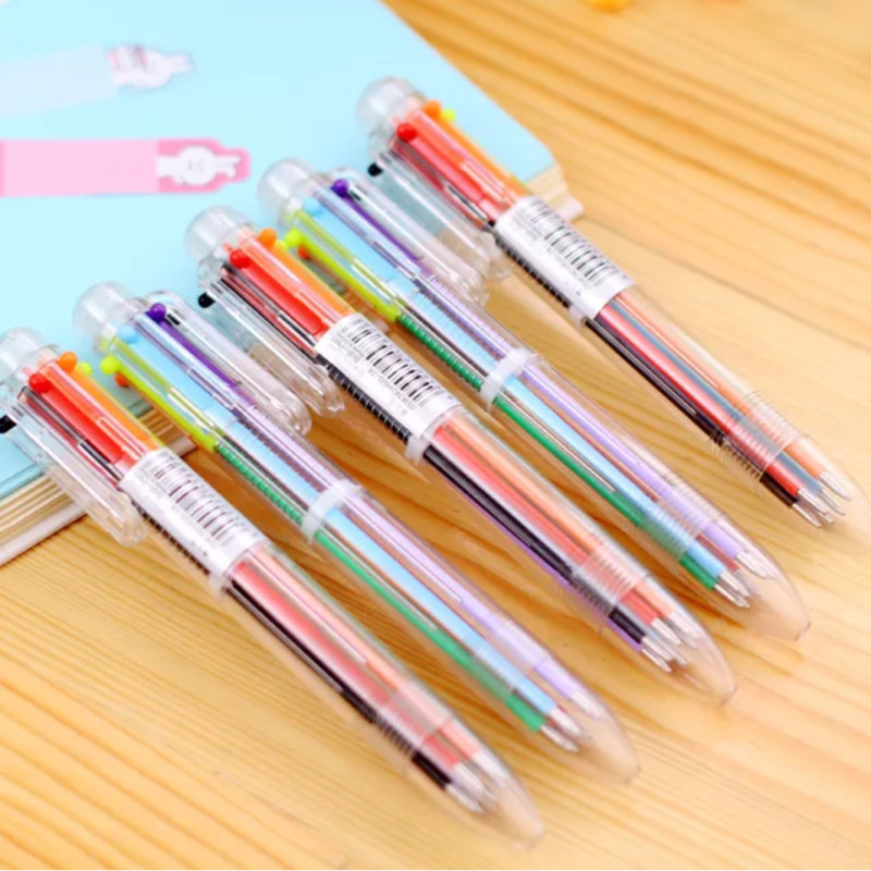 MYJMALL 10pc Multicolour Ball Pen (6 Colour In 1 BALL PEN) Multicolour ...