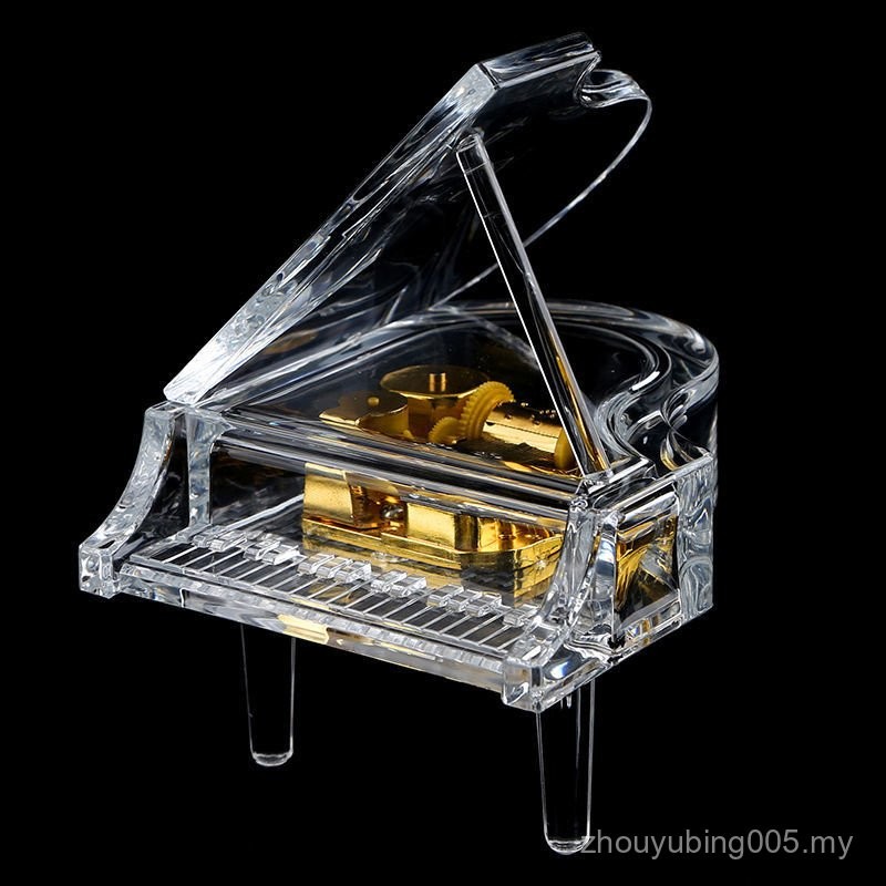 Transparent Transparent Triangle Piano Music Box Birthday Couple ...