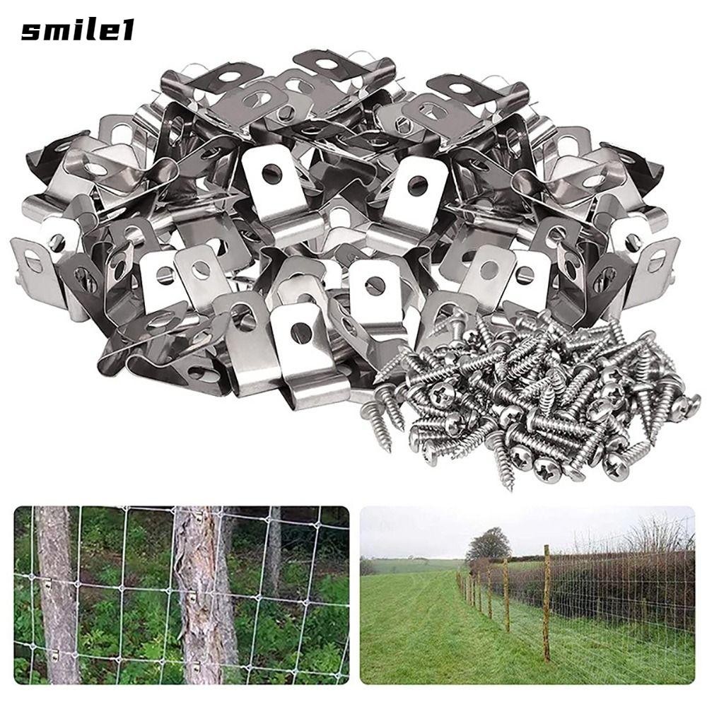 SMILE 100pcs Fencing Clips Cattle Panel Chicken Wire Fencing Chain Link ...