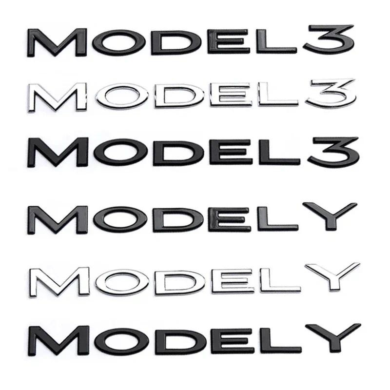 Original 3D ABS Letters Logo For Tesla MODEL 3 Y Car Rear Tailgate ...