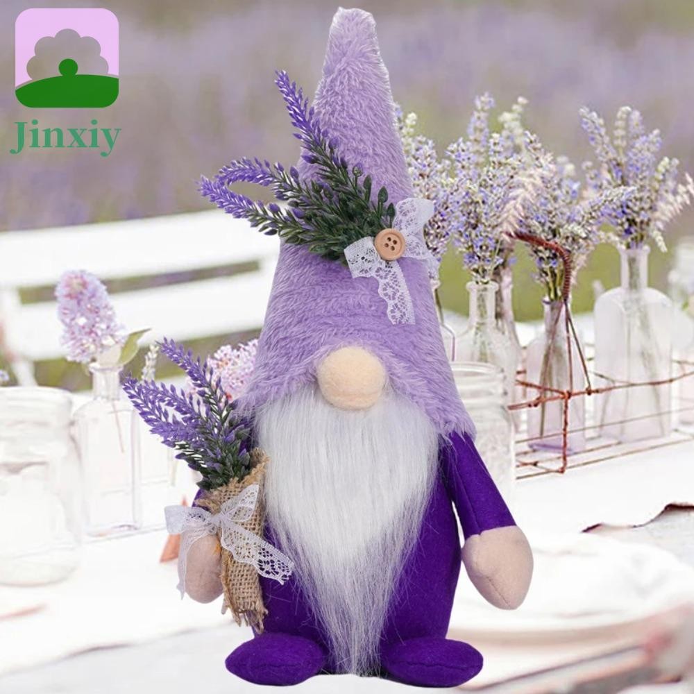 JINXIY Plush Dwarf Doll, Stuffed Soft Lavender Spring Gnome Doll, Funny ...