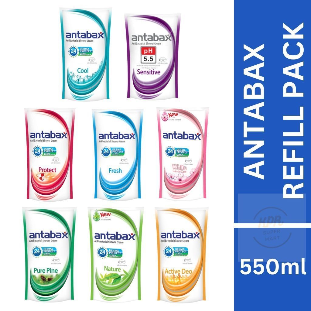 ANTABAX Antibacterial Shower Cream Refill Pack (550ml/850ml) | Shopee ...
