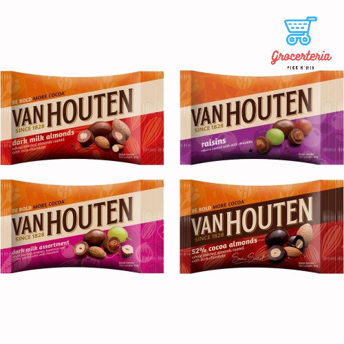 Van Houten Chocolate Pouch (80g) - (Assortment / Raisins/ Dark Milk ...