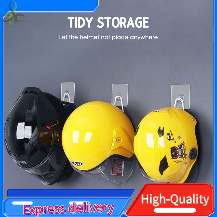 Motorcycle Helmet Rack Wall Mount Metal Bike Helmet Holder Mount ...