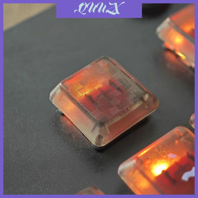 QUU Translucent Black Keycaps Set 1U Grid Texture Tactility Backlits ...