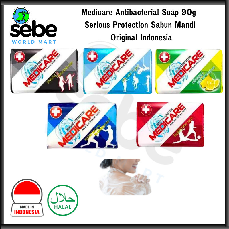 Medicare Antibacterial Soap 90g Serious Protection Sabun Mandi Original ...