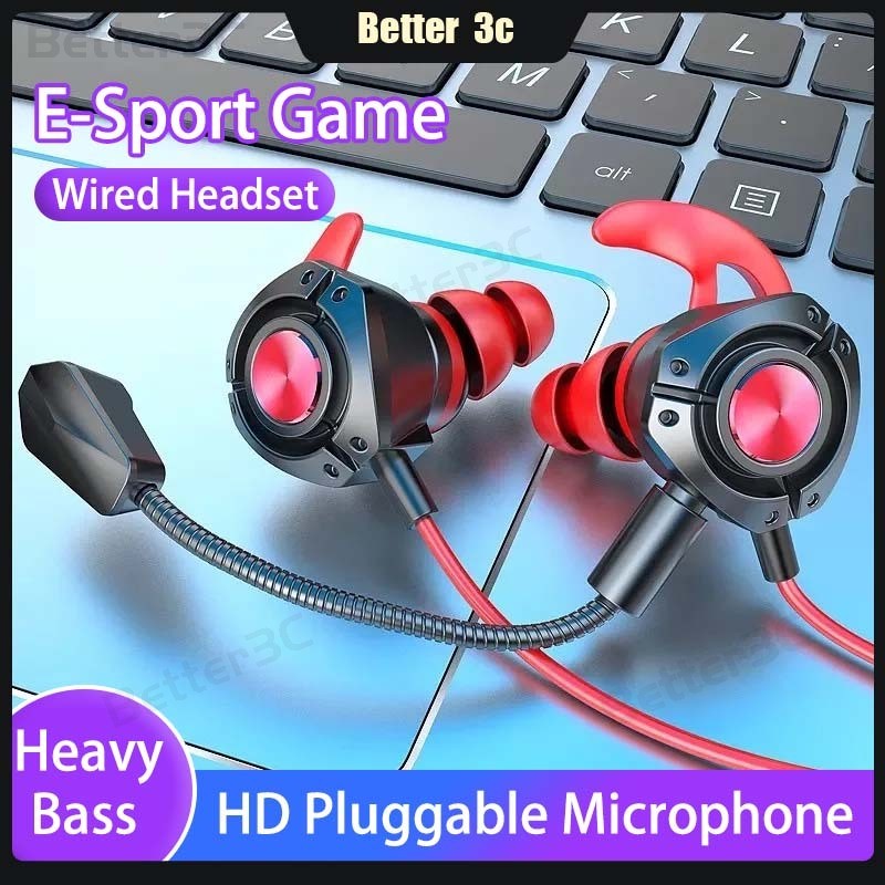 Professional Gaming Headset With HD Pluggable Microphone Heavy Bass ...