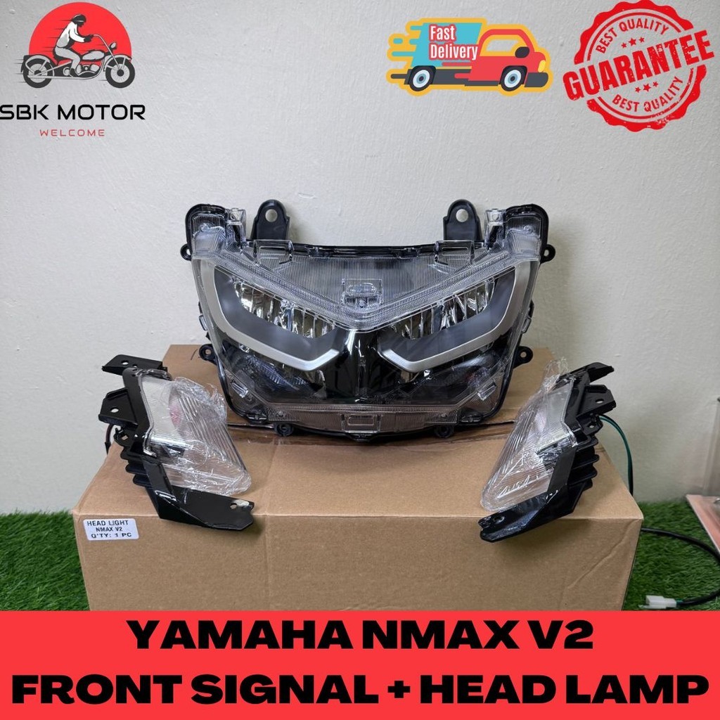 🔥【SBK MOTOR】Yamaha NMAX V2 Head Lamp + Front Signal Set | Complete ...