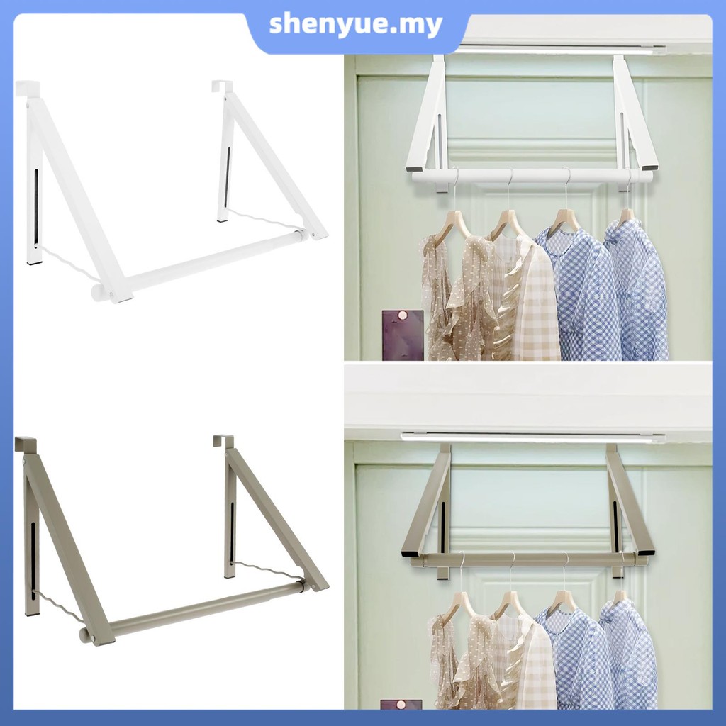 Over The Door Clothes Hanger Adjustable Over The Door Drying Rack Iron ...