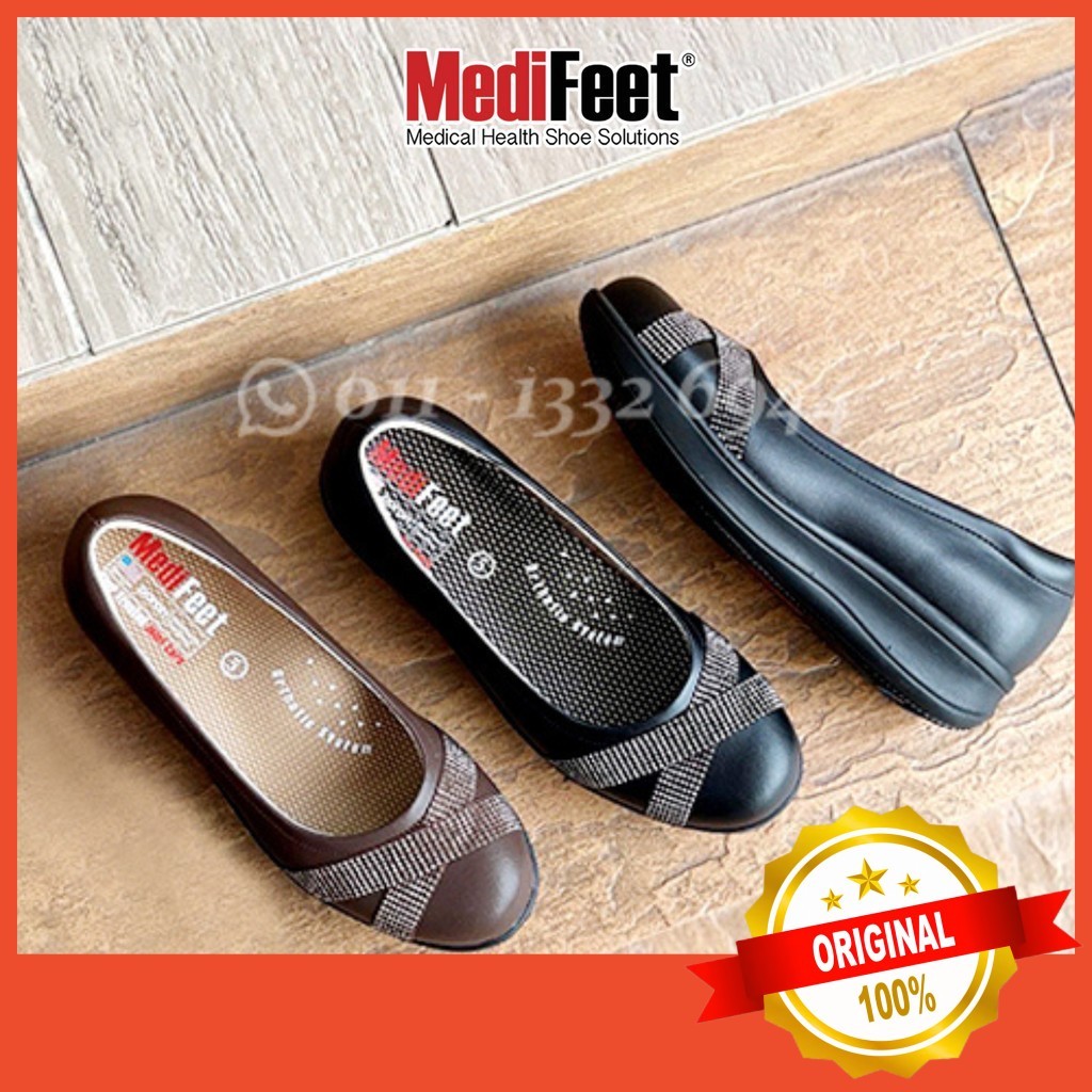 MEDIFEET MP121 Health Shoes (Kasut Kesihatan) Women shoe arch 健康鞋 medical | Shopee Malaysia