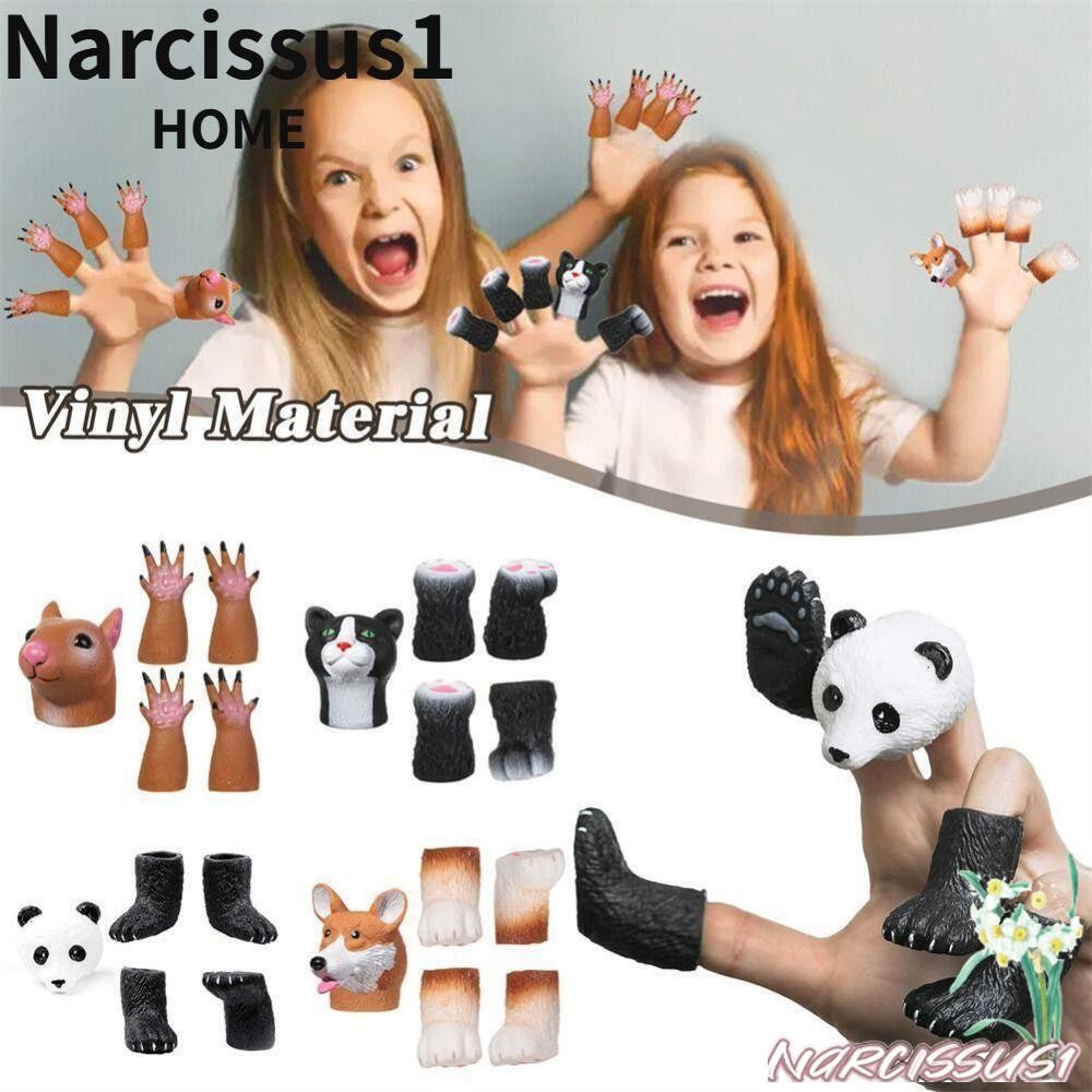 NARCISSUS Finger Hand Puppet, Animal Head Shape Squirrel Cat Animal ...