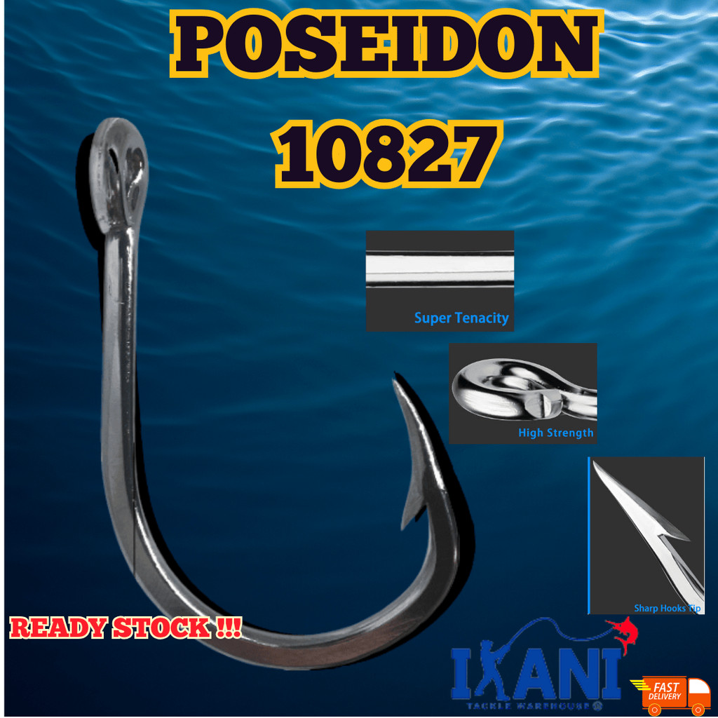 POSEIDON 10827 FISHING HOOK DEEP SEA BOTTOM FISHING MATA KAIL PANCING ...