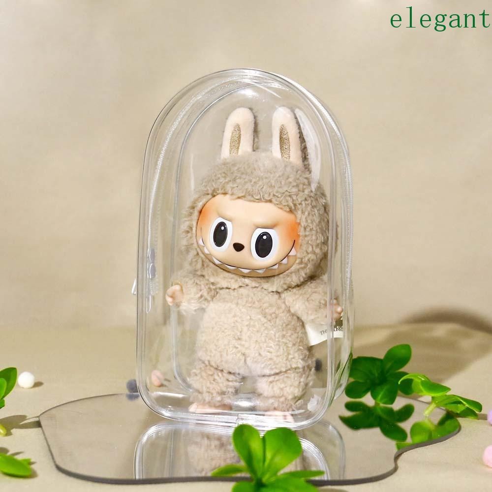 ELEGANT Labubu Clear Outdoor Doll Bag, With Keychain Hair Balls Doll ...
