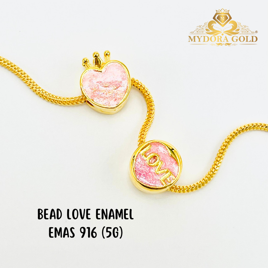 MYDORA Bead LOVE Enamel (5G) | EMAS 916/22k | Shopee Malaysia