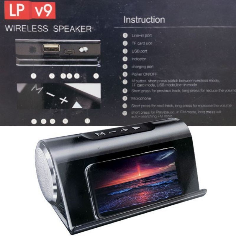 LP-V9 Wireless Bluetooth Super Base Protable Speaker With | Shopee Malaysia