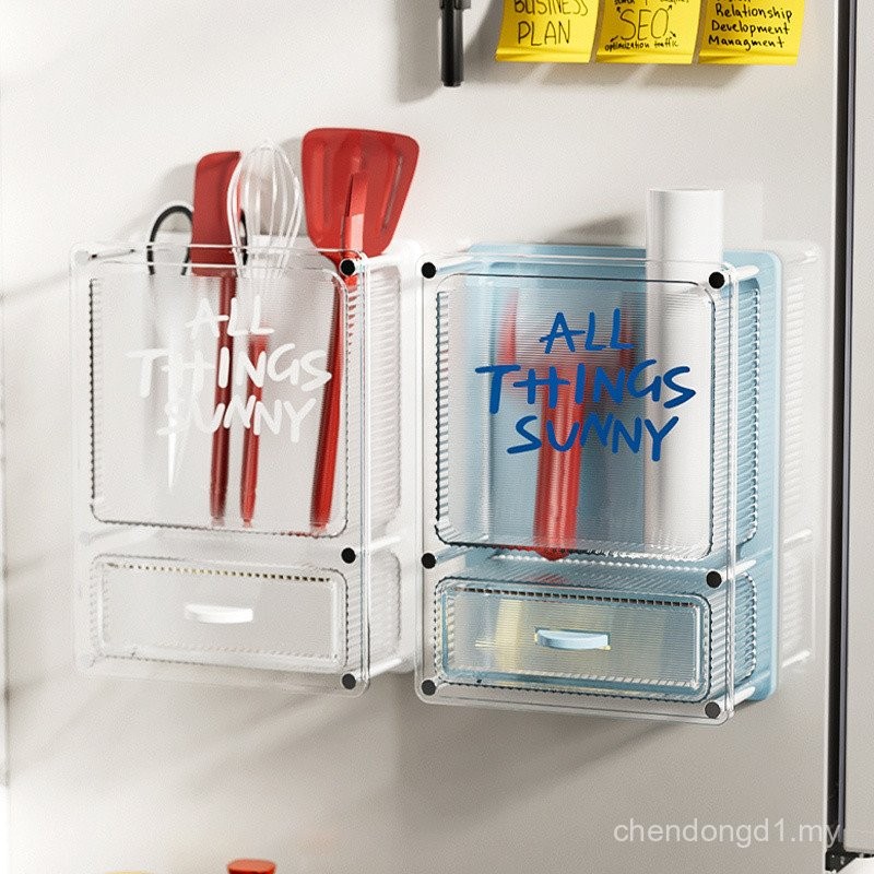 [Partition Sorting] Refrigerator Magnetic Storage Box Enamel Board Wall ...