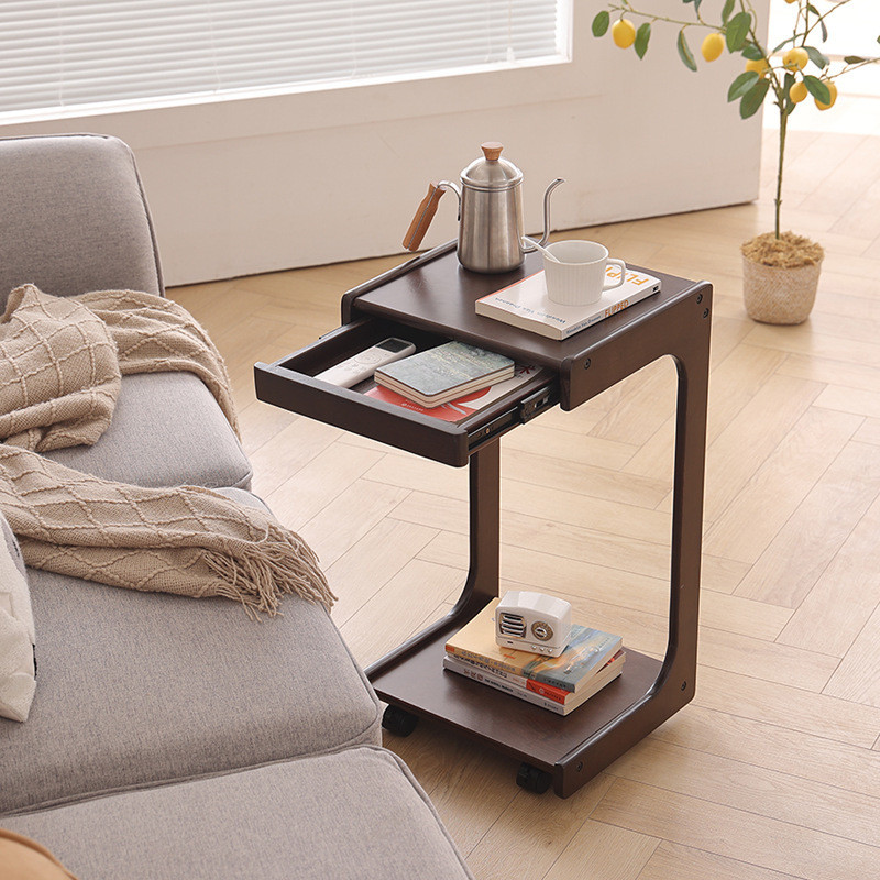 Wooden Side Table Movable Side Table Sofa Side Table Mini Coffee Table ...