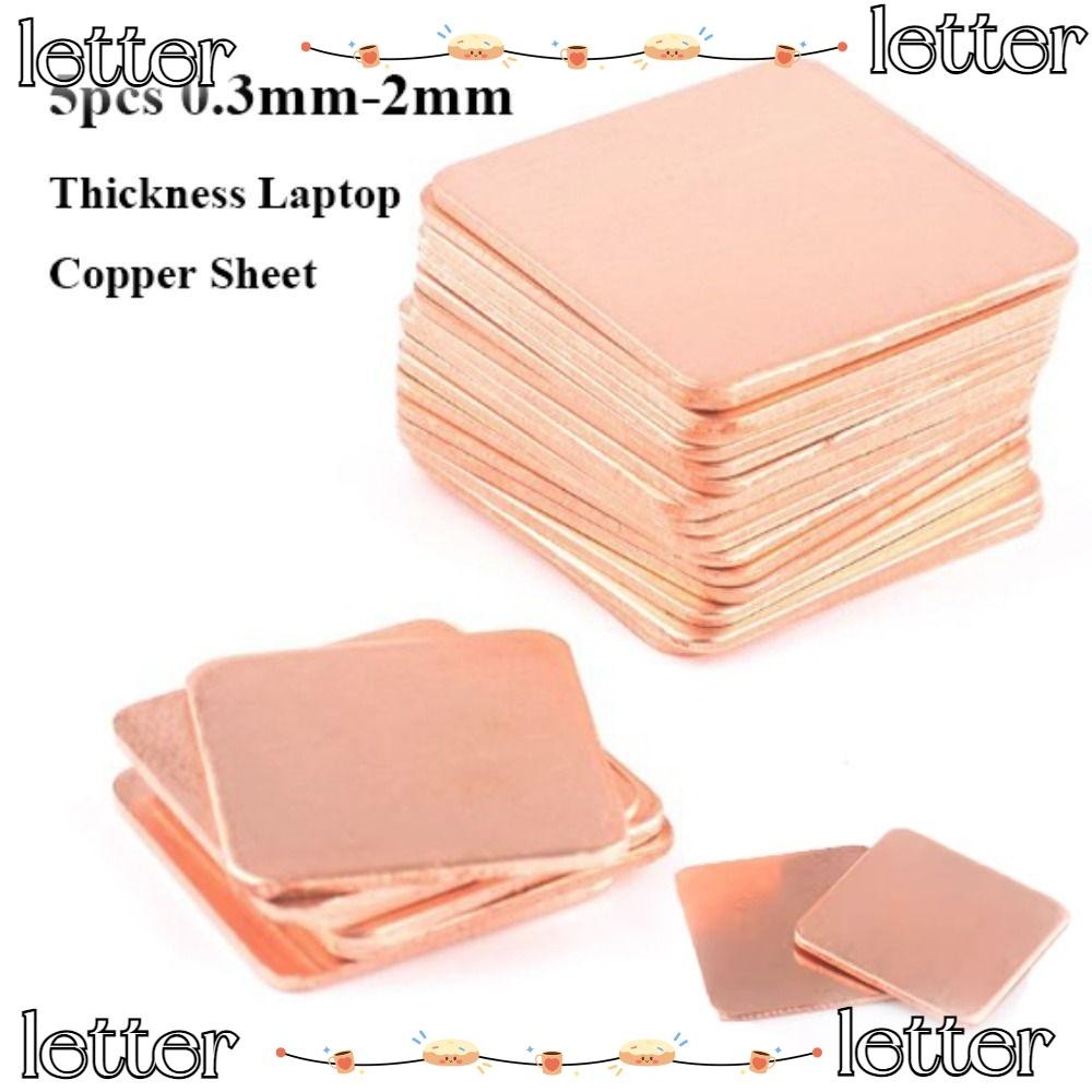 LETTER 5pcs Laptop Plate, 0.3mm-2mm Thickness Gold Copper Heat Sink ...