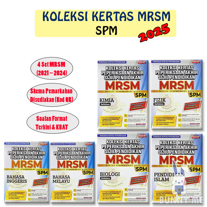 [BUNNY] 2025 Buku Latihan : Koleksi Kertas Peperiksaan Akhir Sijil Pendidikan MRSM SPM - Kertas ...