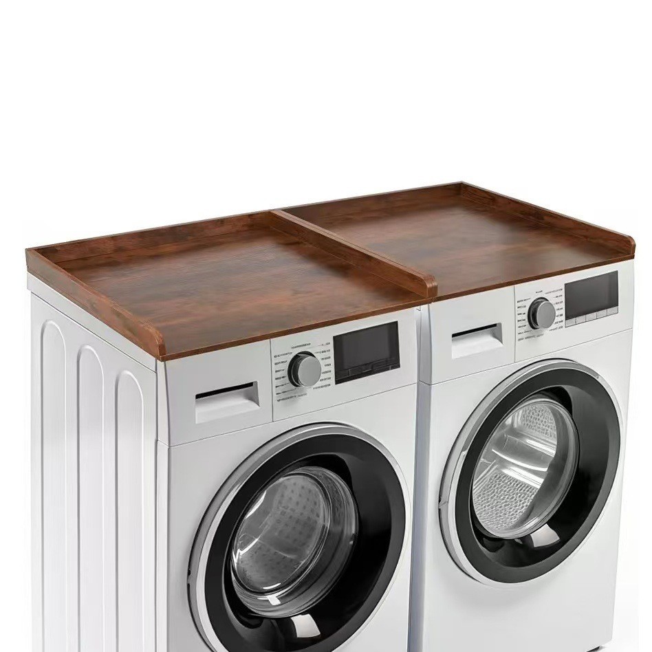 Wooden Washing Machine Top Cover Plate Countertop Storage Rack Laundry ...