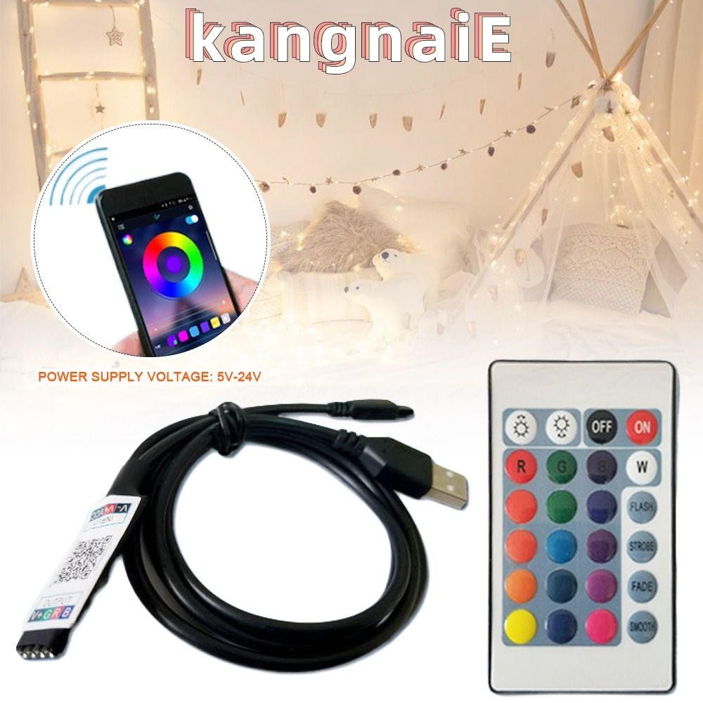 KANGNAI Mini Controller, Female Plug to 4Pin Connector 5V-24VMini LED Light Strip, 2024 24Key ...