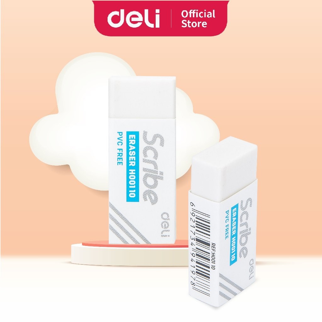 Deli White Pencil Eraser PVC Dust Free Non-Toxic (1 Pc) | Shopee Malaysia