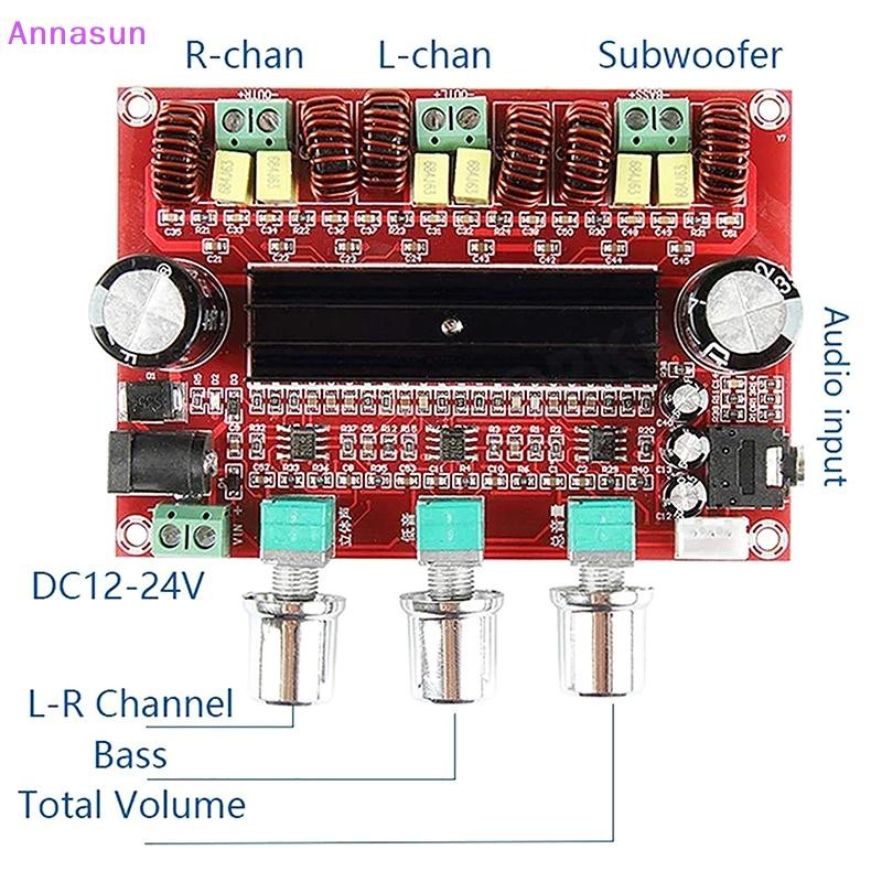 Annasun TPA3116D2 Channel 2.1 Digital Subwoofer Power Amplifier Board Module XH-M139 12V - 24V 2 ...