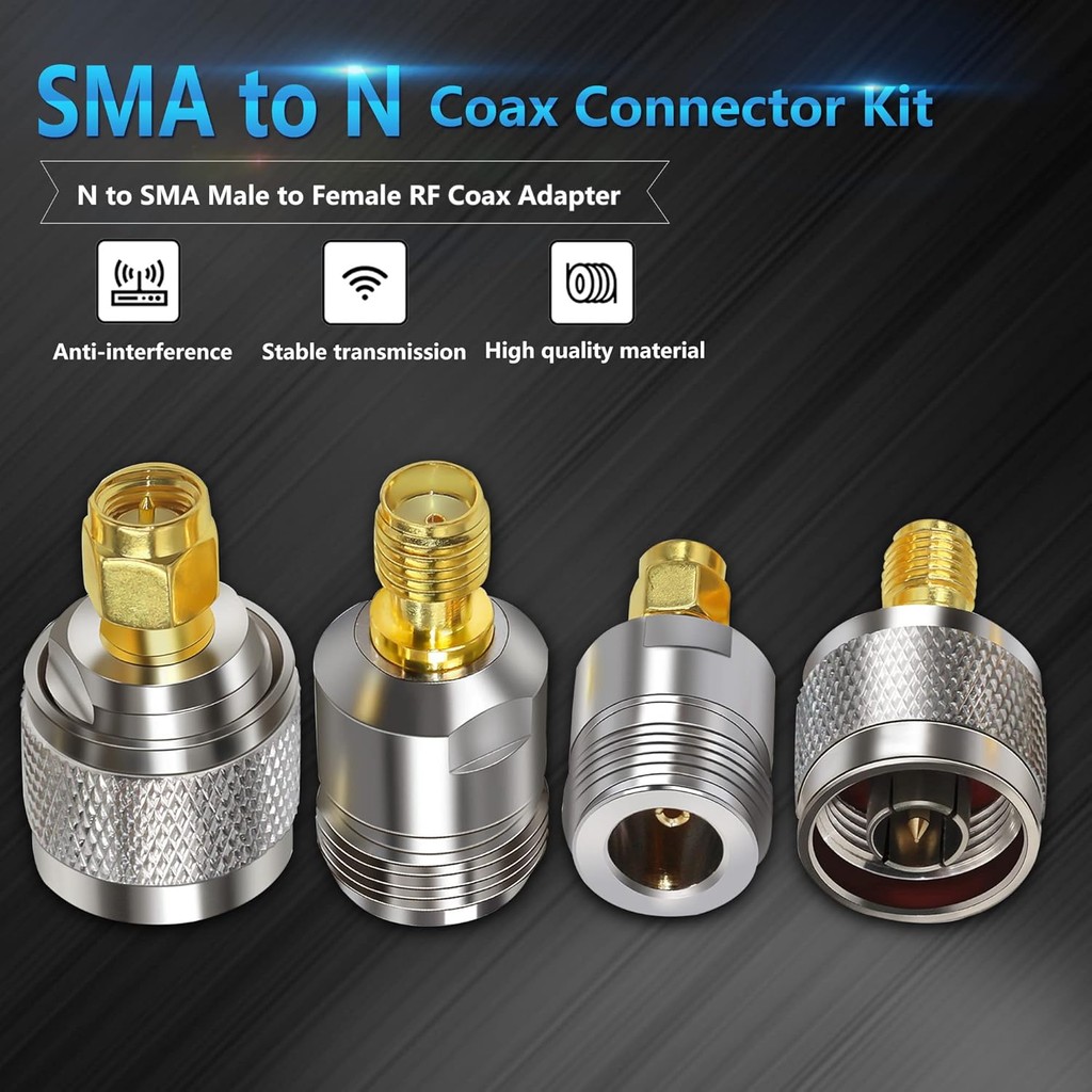 4 Type Set for Radio transceivers, FPV Antennas, WiFi Antenna, LMR SMA ...