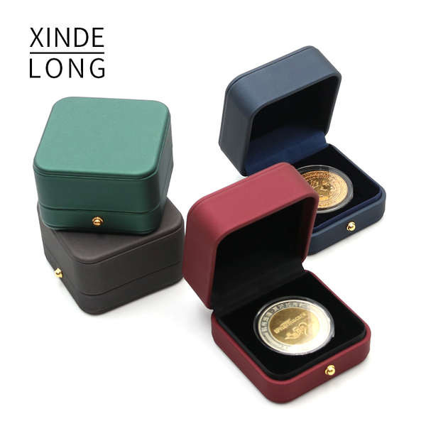 brooch box Kotak koleksi duit syiling peringatan kulit PU mewah, kotak ...