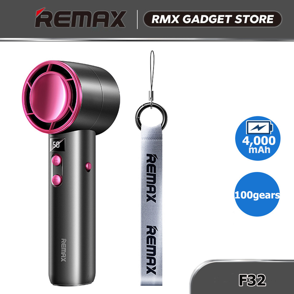 Remax 100-gear High-speed Handheld Fan with 4000mAh F32 | Shopee Malaysia