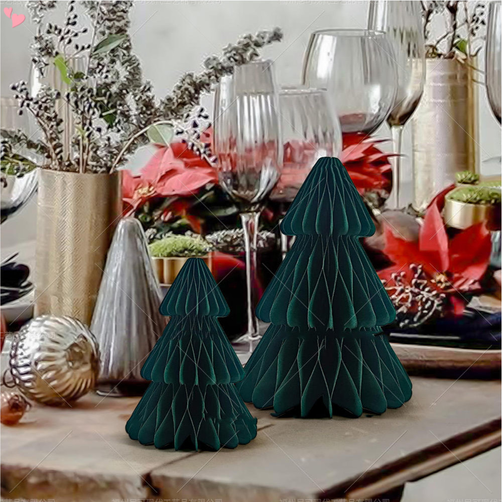 Christmas Tree Honeycomb Centerpiece 3D Paper Trees Centerpiece ...