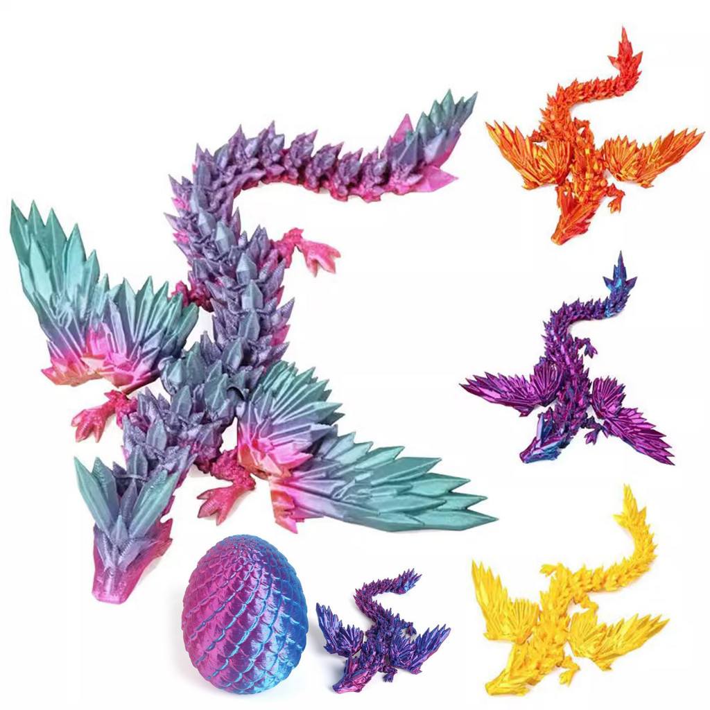 Mini Flying Dragon Sculpture Movable Joints Dragon Model Articulated ...