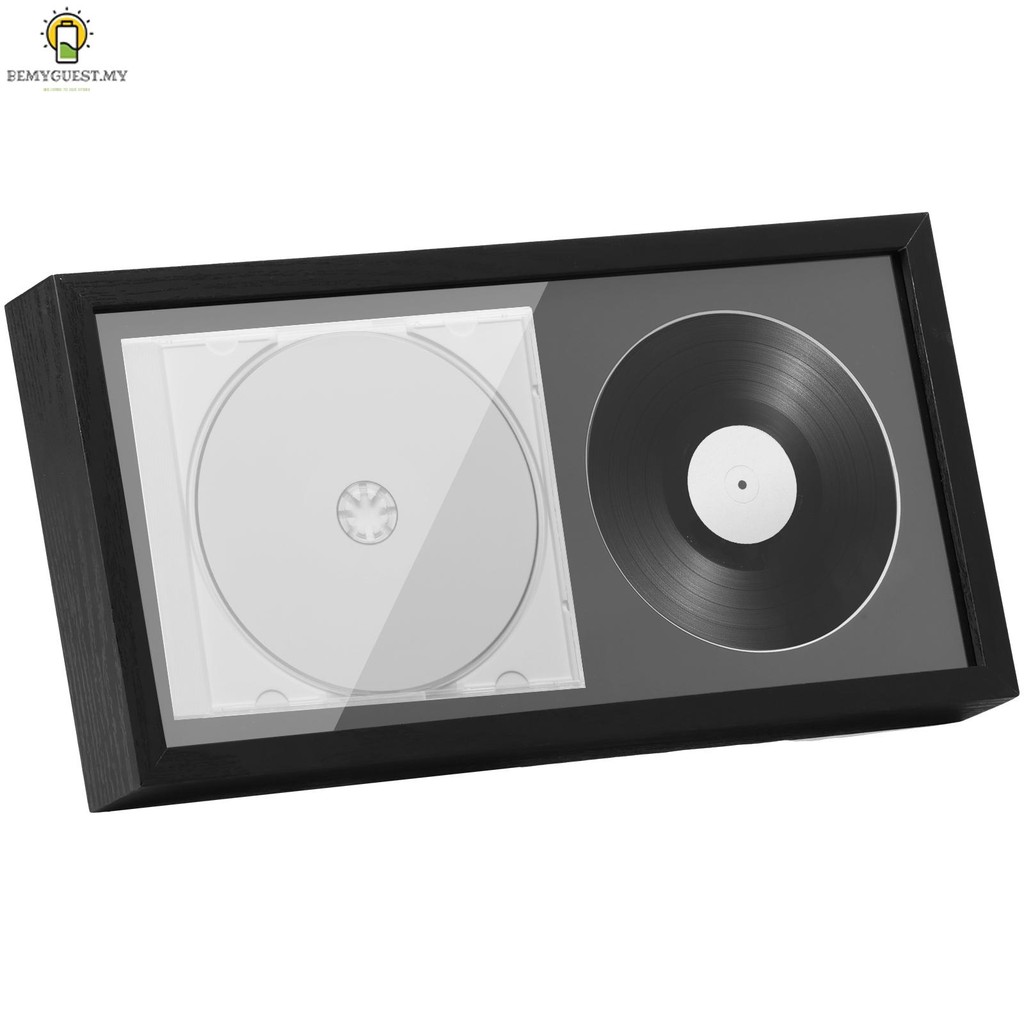 CD Frame Display Case Wood CD Display Frame With Bracket Hook Double ...