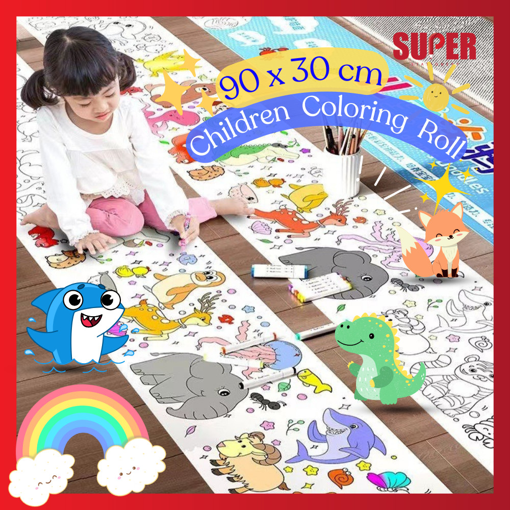 [Super Stationery] 90cm X 30cm Coloring Paper Long Color Paper Art ...