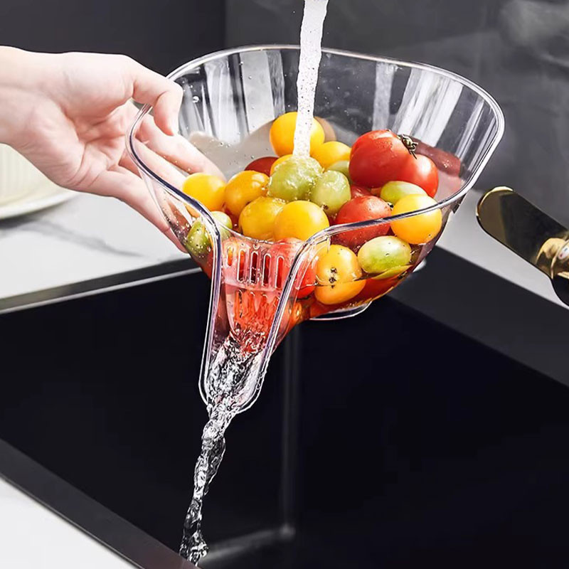 Vegetable Fruit Cleaning Drain Basin Food Drain Tool Kitchen Vegetable ...