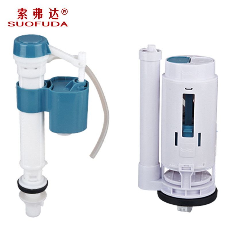 Flush Toilet Tank Accessories Water Inlet Valve Outlet Drainage Toilet ...