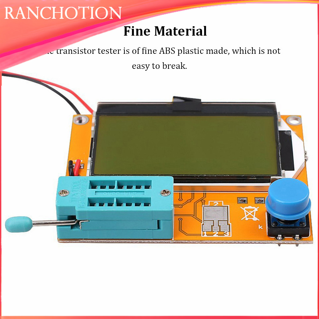 1/2/3 ABS Digital Transistor Tester Professional Auto Power Off Battery ...