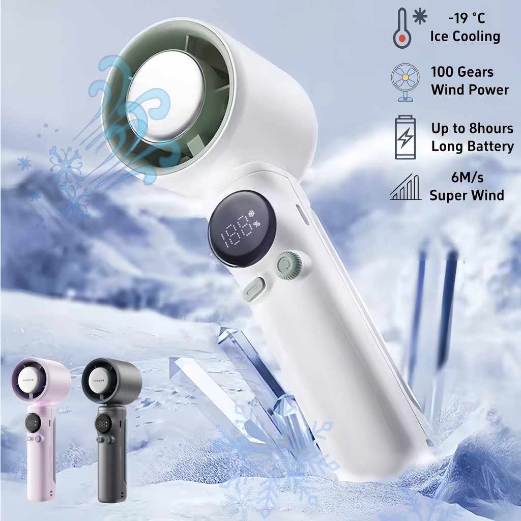 Portable Handheld Turbo Fan 100 Wind Speeds Adjustable Mini ...