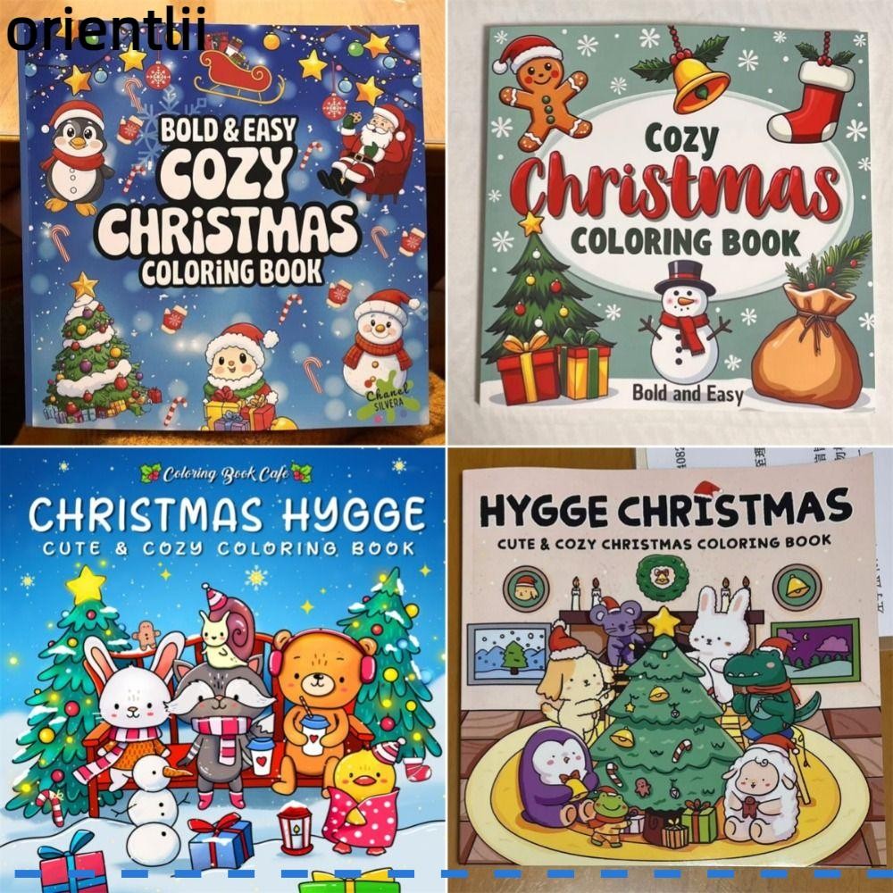 ORIENTLIIY Merry Christmas Coloring Book, Christmas Theme Educational ...