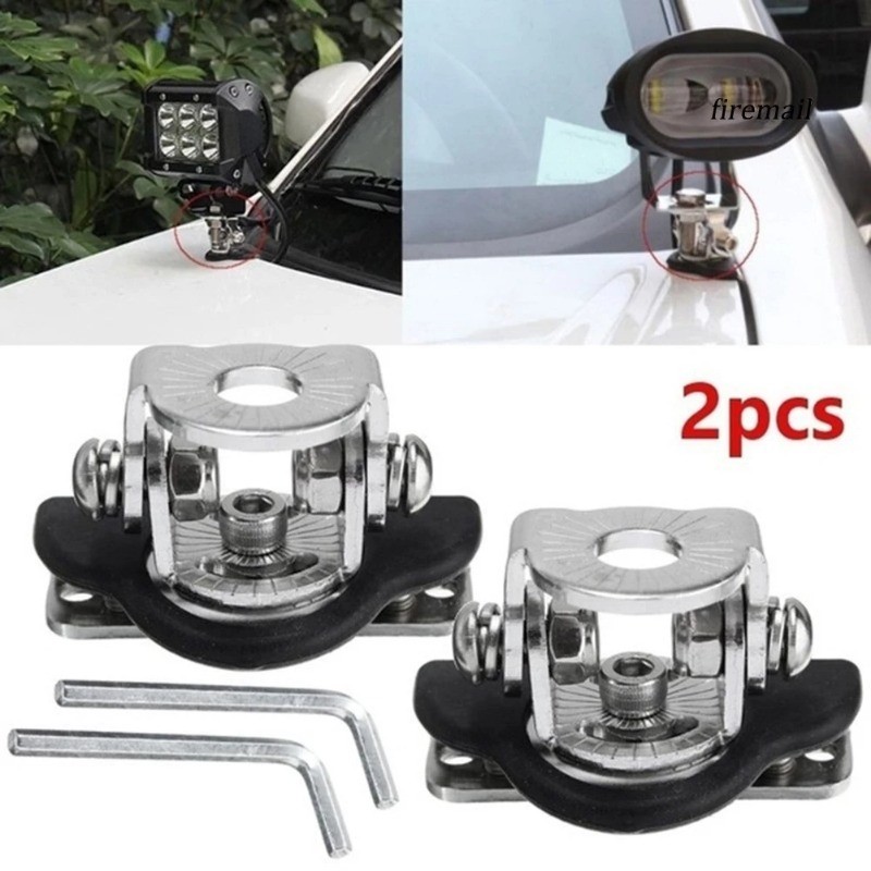 Light Bar Holder 304 Stainless Steel Fixed Bracket Pillar Hood Mount ...